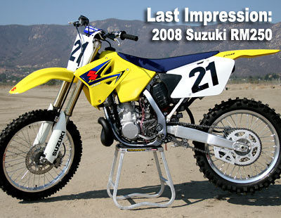 2008 Suzuki RM 250: Last Impression - Motocross Feature Stories - Vital MX
