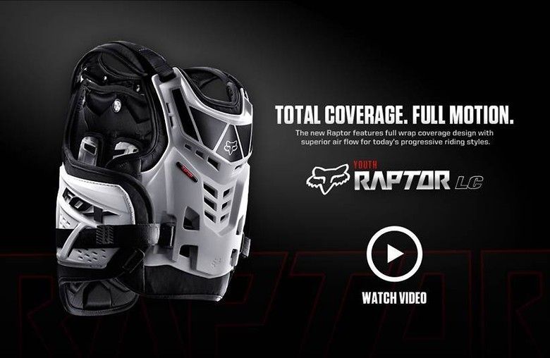Fresh Gear: Fox Racing Youth Raptor LC Chest Protector - Motocross ...