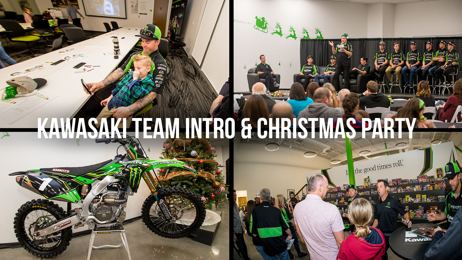 Kawasaki Christmas Party - Team Intro for Supercross and Arenacross ...
