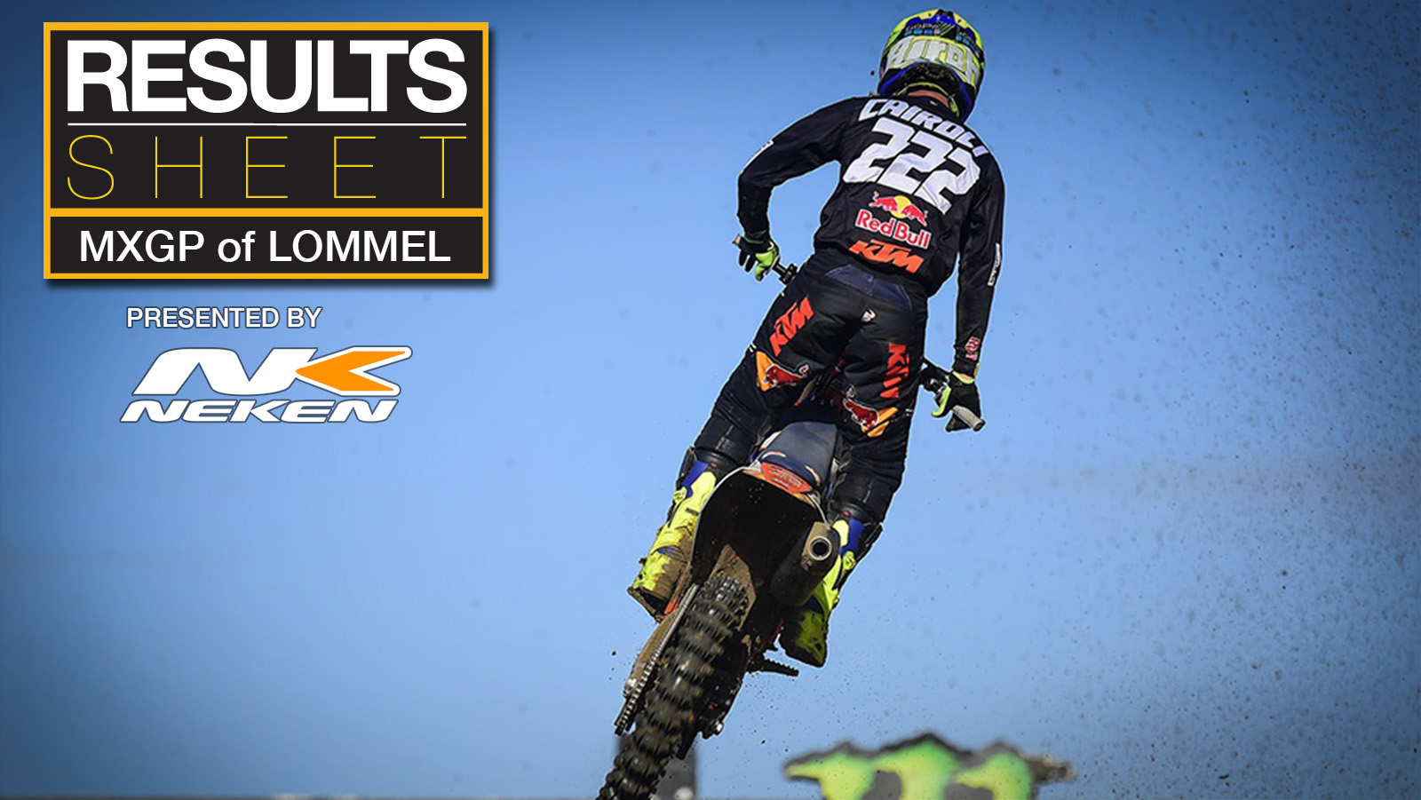 Results Sheet: 2020 MXGP of Lommel - Motocross Feature - Vital MX