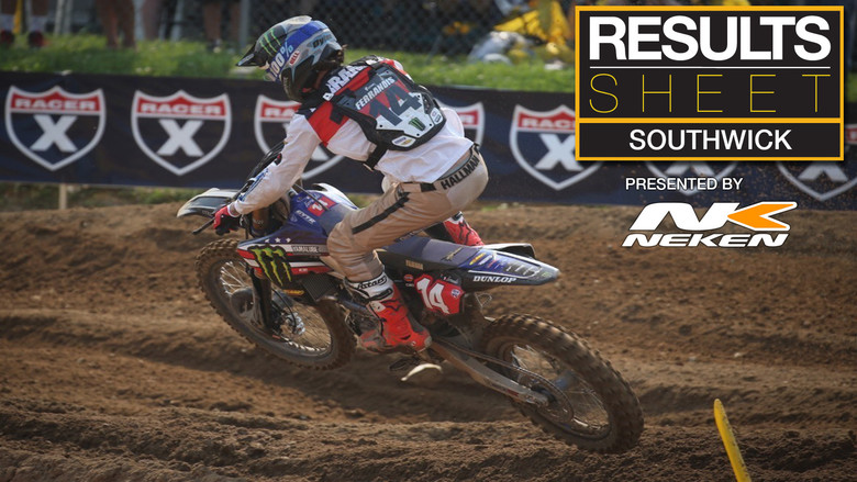 Results Sheet: 2021 Southwick National - Motocross Feature Stories ...
