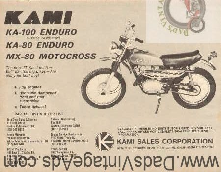 70's Kami... Doing a History... Need some help! - Old School Moto ...