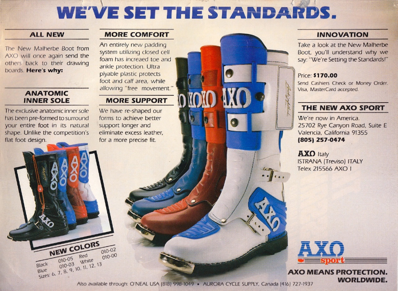 Here are some cool classic AXO Sport ads for your enjoyment - Moto ...