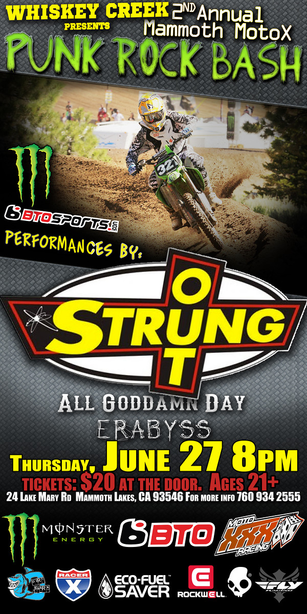 Mammoth MX Punk Rock Bash w/Strung Out Thursday June 27th - Moto ...