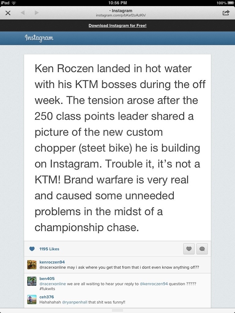 Ken roczen in trouble or not? - Moto-Related - Motocross Forums ...