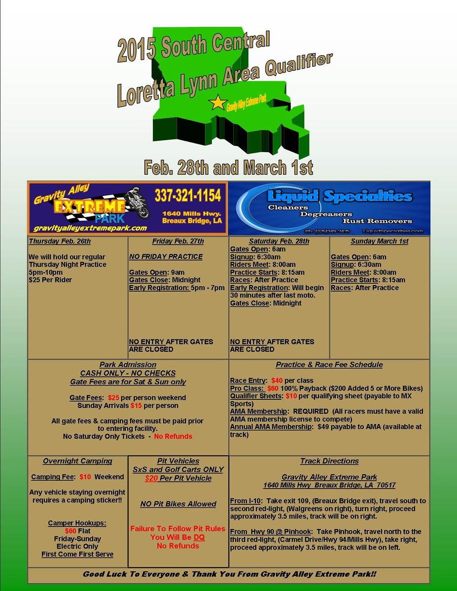 Gravity Alley Mx 2015 LLQ Area - Moto-Related - Motocross Forums ...