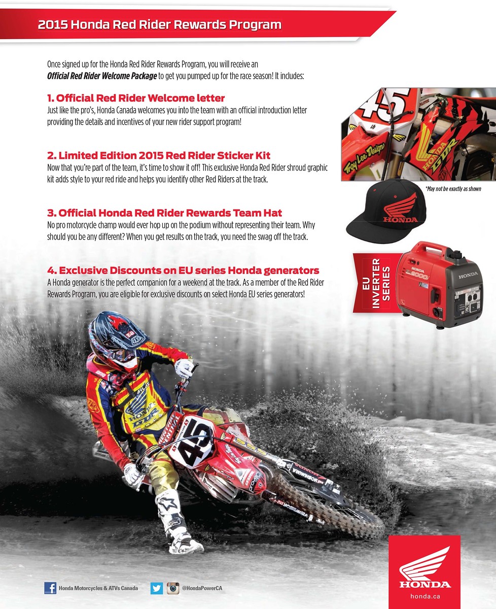 Honda Canada Red Rider Program - Moto-Related - Motocross Forums ...