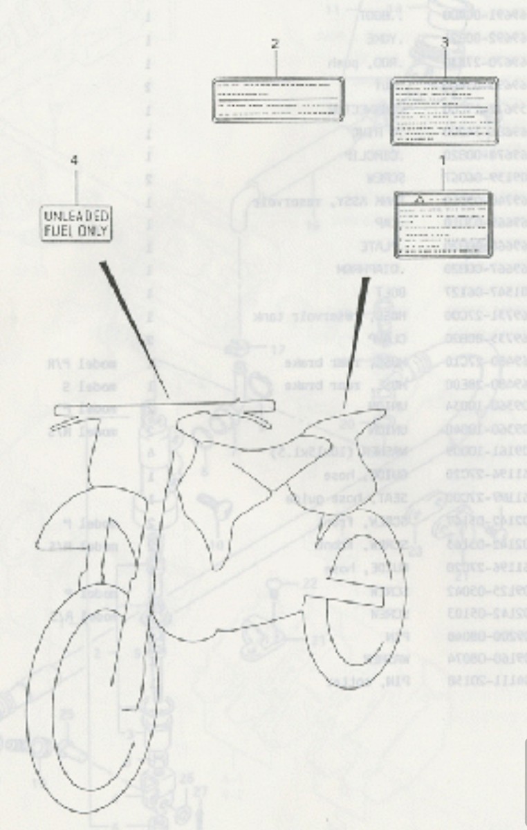 Suzuki RM-125, warning labels - Old School Moto - Motocross Forums ...