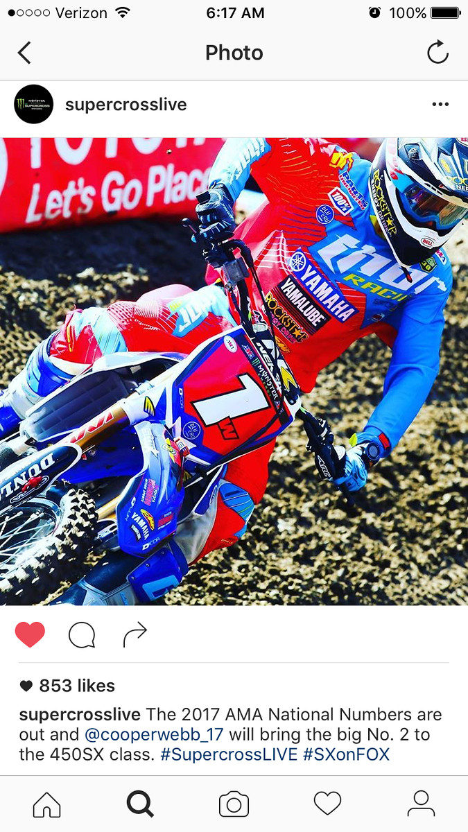 Cooper Webb #2 and the other 2017 #'s - Moto-Related - Motocross Forums ...