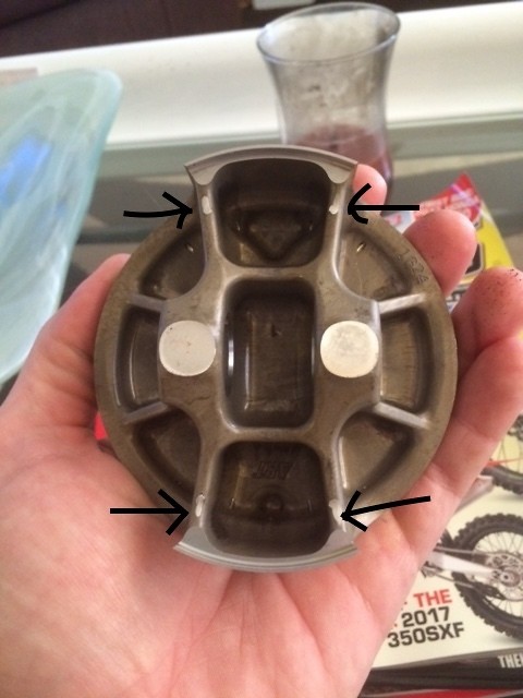 KX 450 interesting piston marks... - Tech Help/Race Shop - Motocross ...