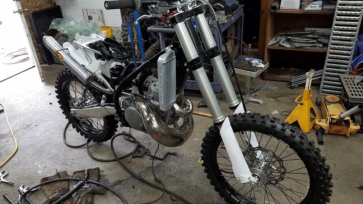 JUST ANOTHER 2016 KTM 250SXF CHASSIS KX500 ENGINE CONVERSION GONE MAD ...