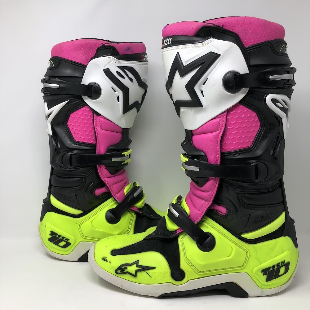 Alpinestar Tech 10 Pink/Flo Yellow Size 11 - For Sale/Bazaar ...