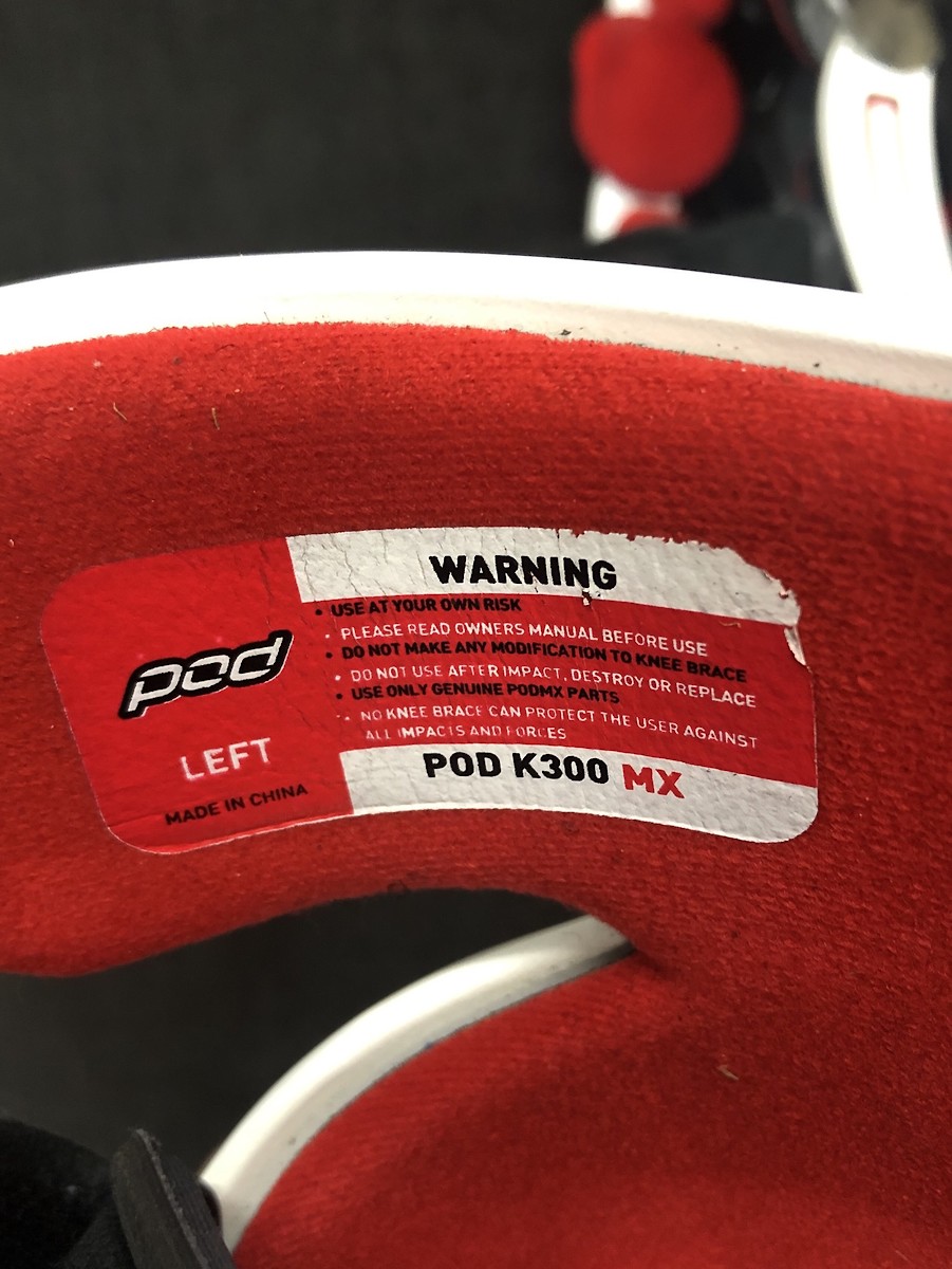Pod K300 Knee Braces Large - For Sale/Bazaar - Motocross Forums ...