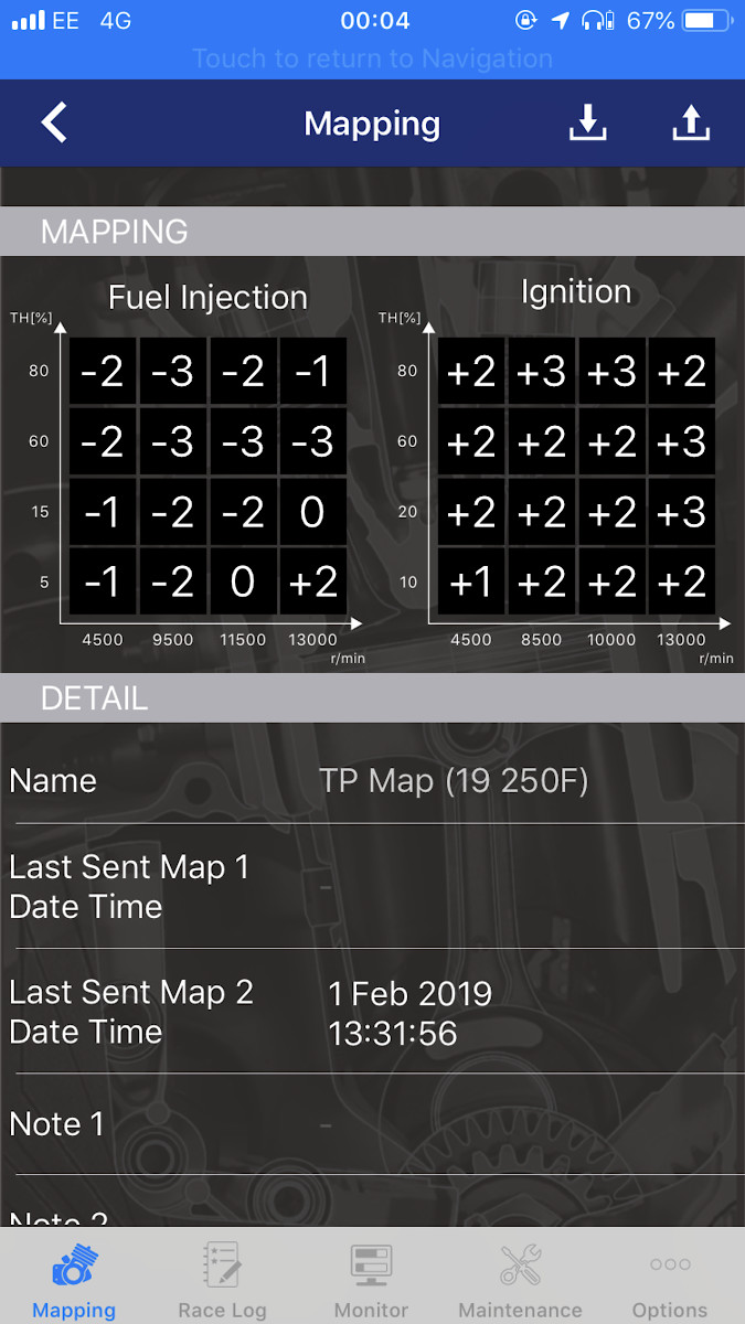 TP map for the 250 - Tech Help/Race Shop - Motocross Forums / Message ...