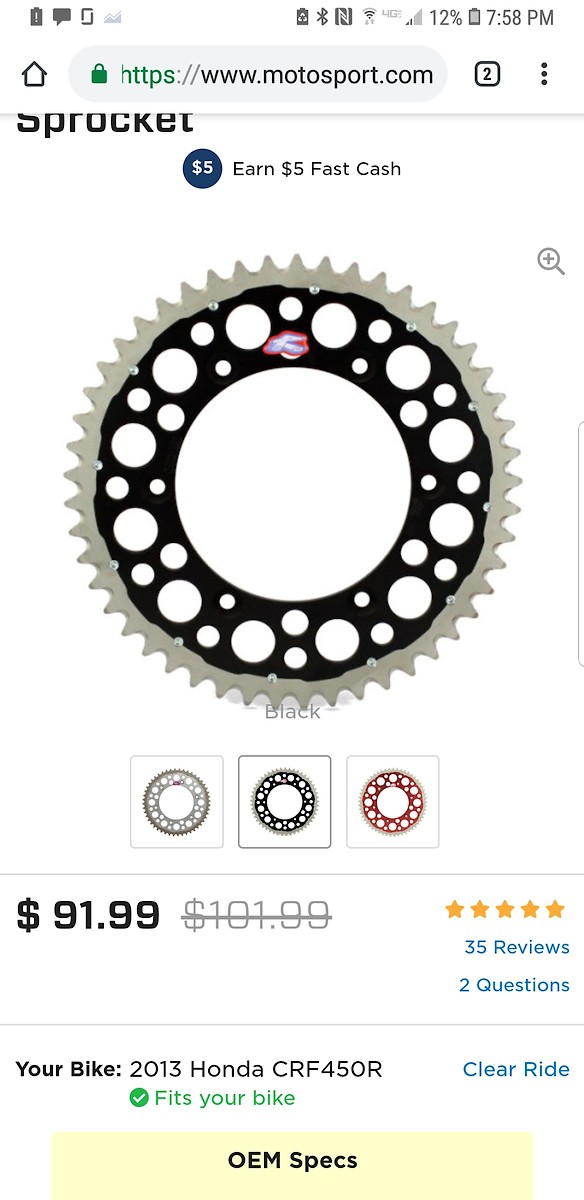 Renthal Twin Ring . KTM Husqvarna 50 Tooth new - For Sale/Bazaar ...