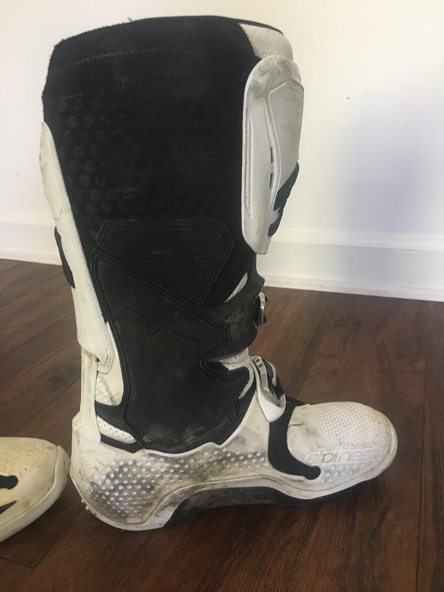 White Alpinestars Tech 10's Size 10 - For Sale/Bazaar - Motocross ...