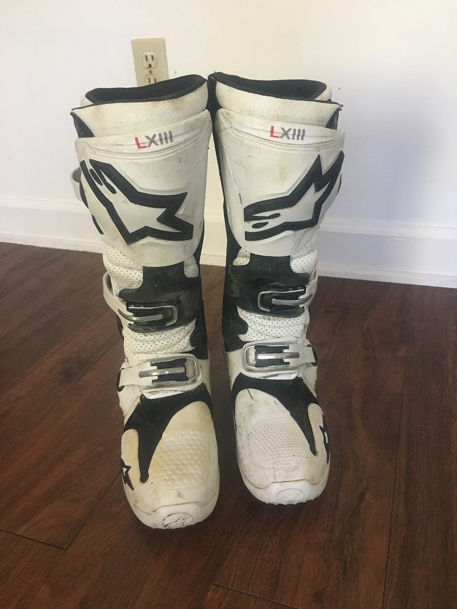 White Alpinestars Tech 10's Size 10 - For Sale/Bazaar - Motocross ...
