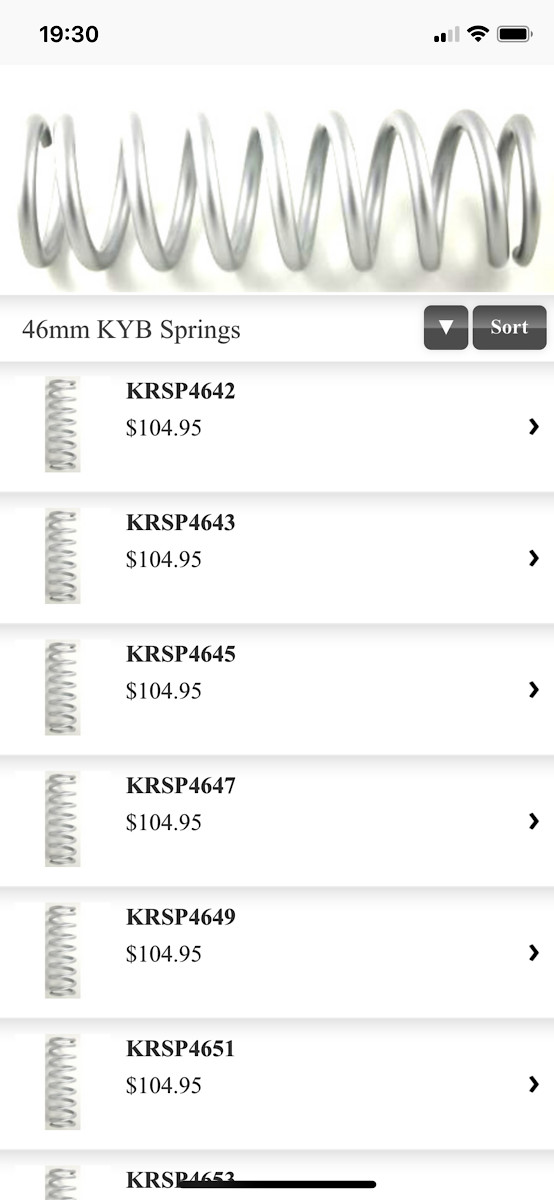 KYB Springs - Tech Help/Race Shop - Motocross Forums / Message Boards ...