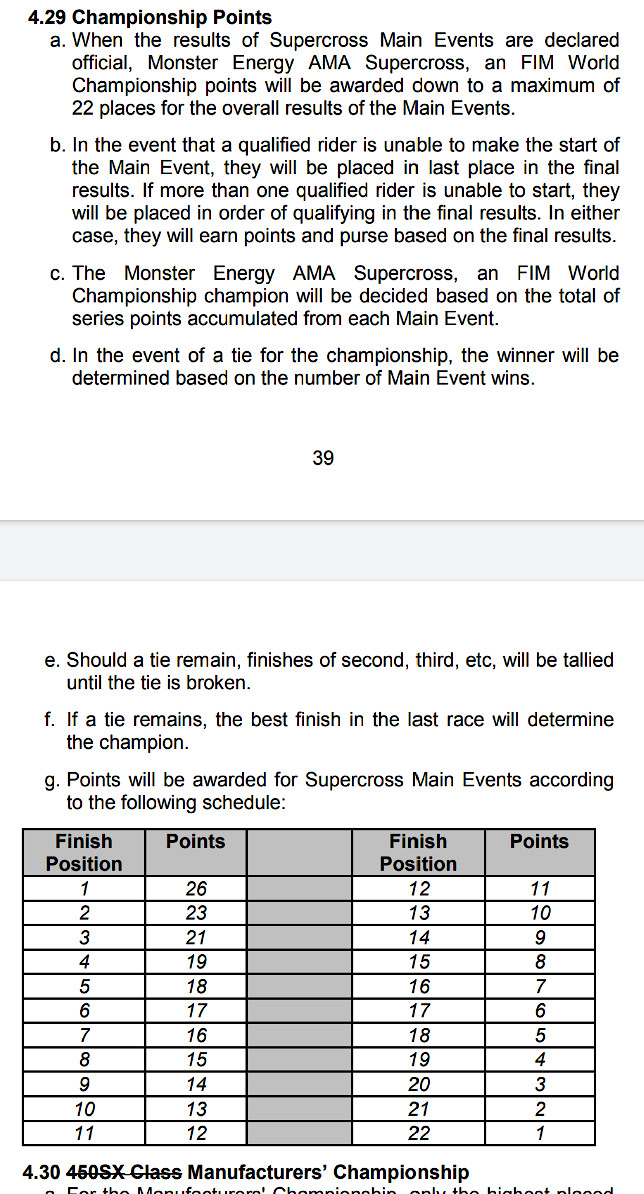 AMA Rules for Shortened Season? - Moto-Related - Motocross Forums ...