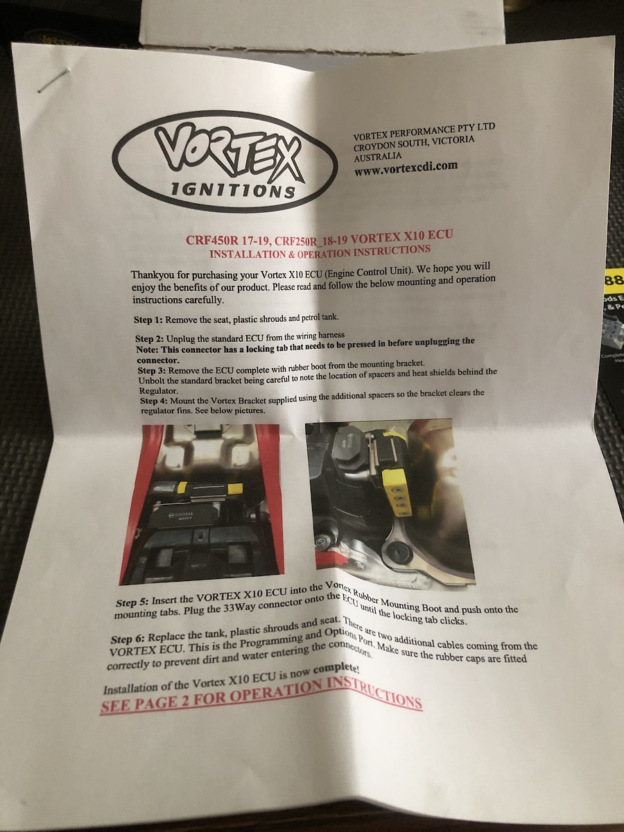 2019 CRF450R Vortex Ignition - For Sale/Bazaar - Motocross Forums ...