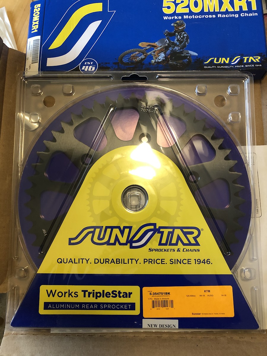 KTM 51T sunstar aluminum rear sprocket - For Sale/Bazaar - Motocross ...