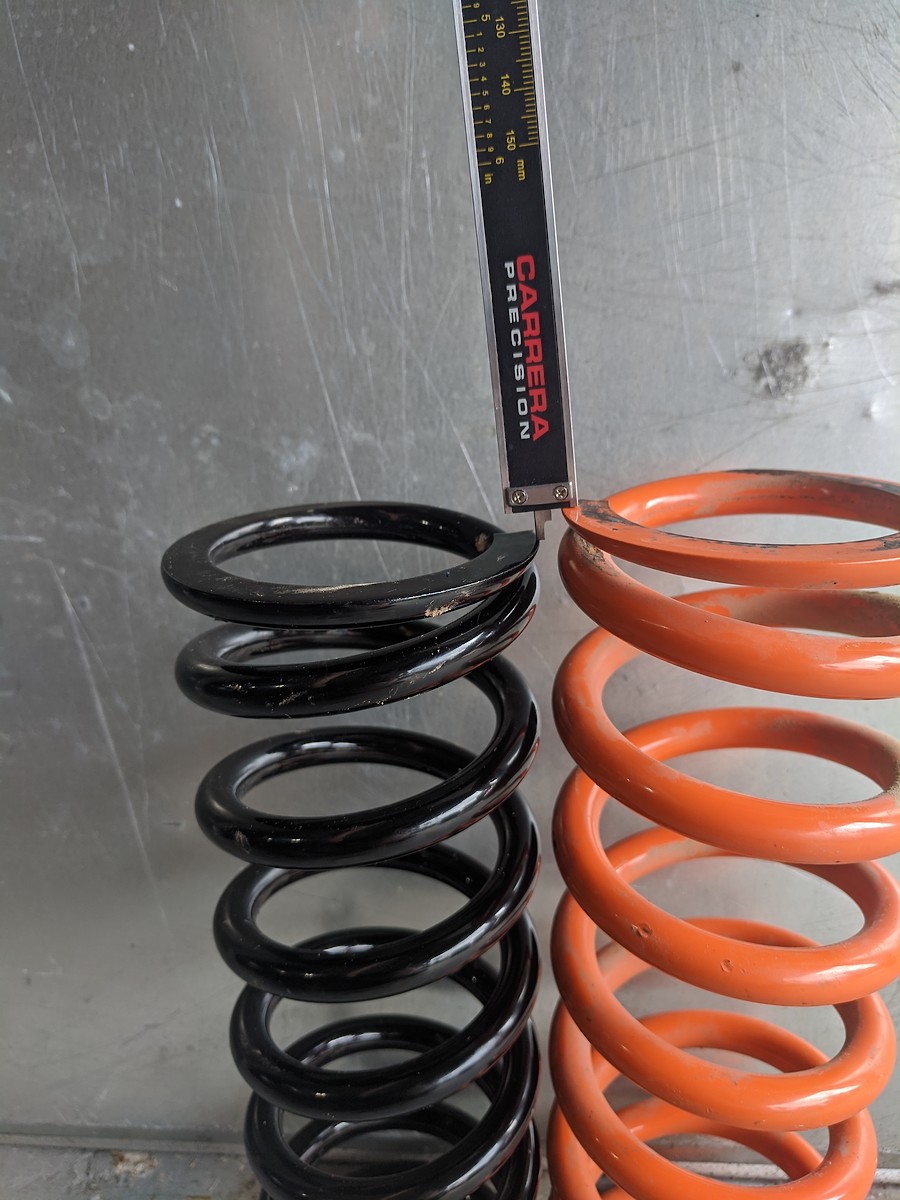Lighter shock spring shorter. Is this normal? - Tech Help/Race Shop ...