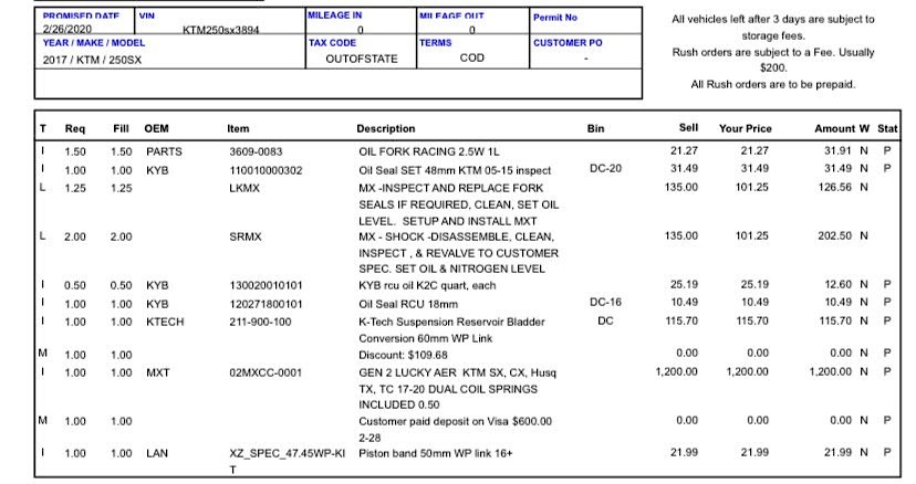 2017 KTM 250sx - For Sale/Bazaar - Motocross Forums / Message Boards ...