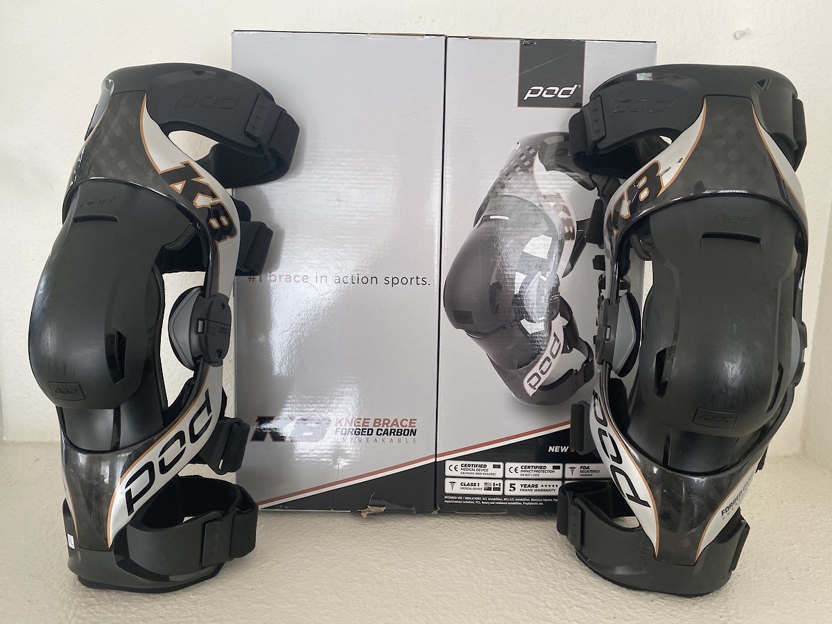 POD K8 2.0 Carbon Knee Braces- XL - For Sale/Bazaar - Motocross Forums ...