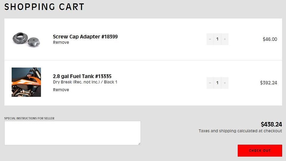 IMS KTM 2.8 Gallon Tank - For Sale/Bazaar - Motocross Forums / Message ...