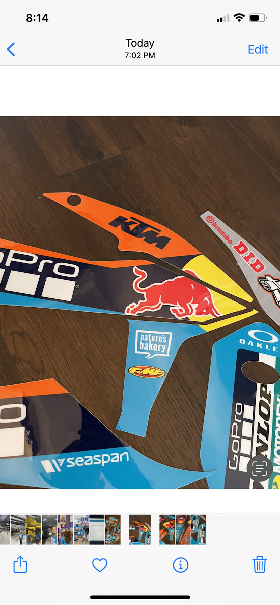 19-22 TLD Red Bull KTM blue graphics kit - For Sale/Bazaar - Motocross ...