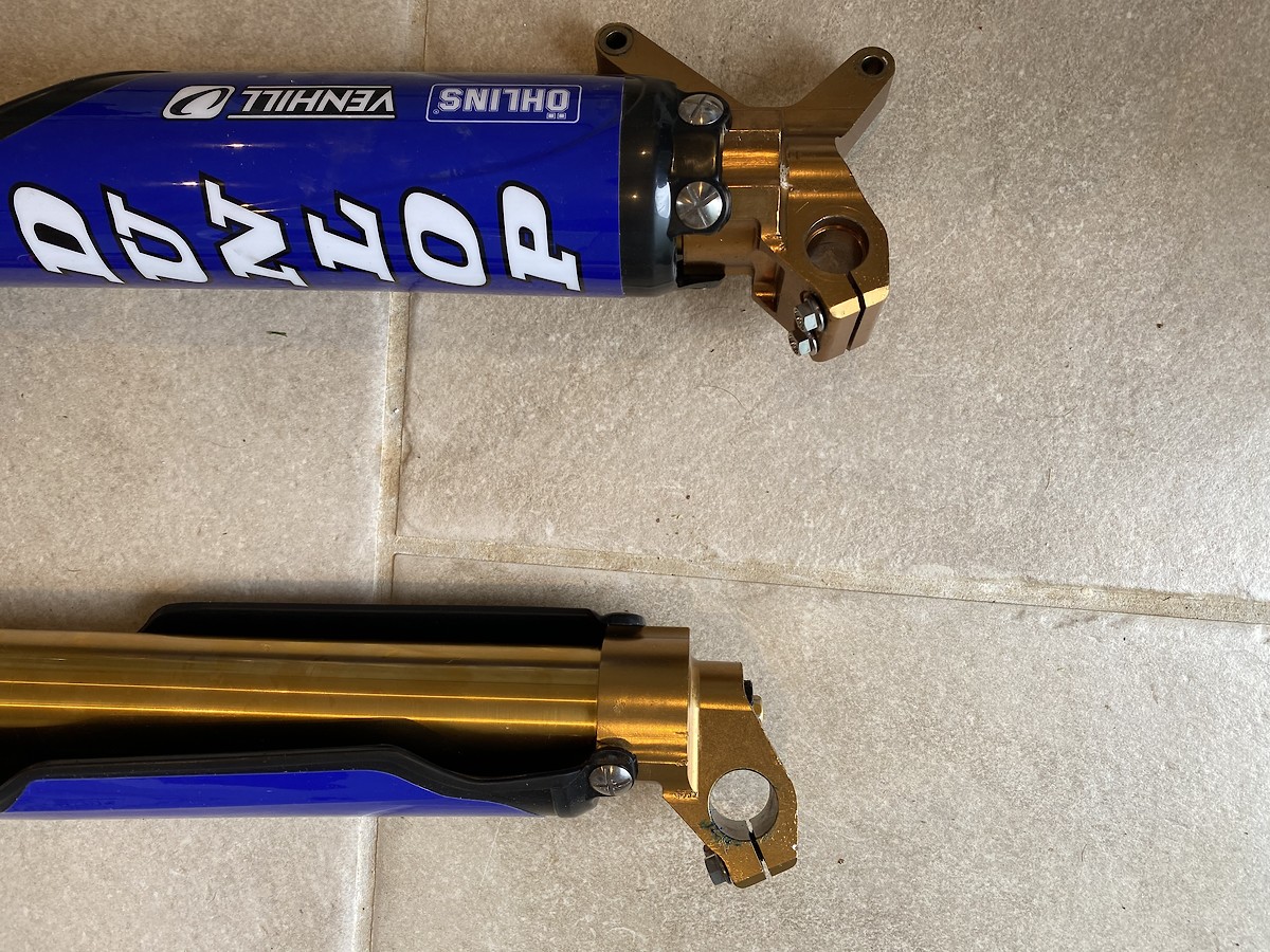 YZ125/YZ250 96-01 Ohlins forks and Emig Racing Clamps and more - For ...