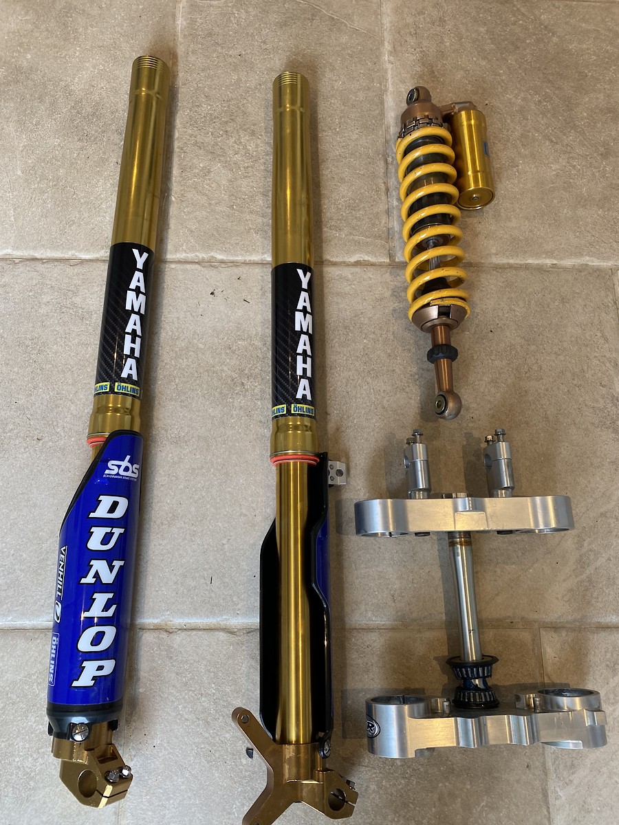 YZ125/YZ250 96-01 Ohlins forks and Emig Racing Clamps and more - For ...