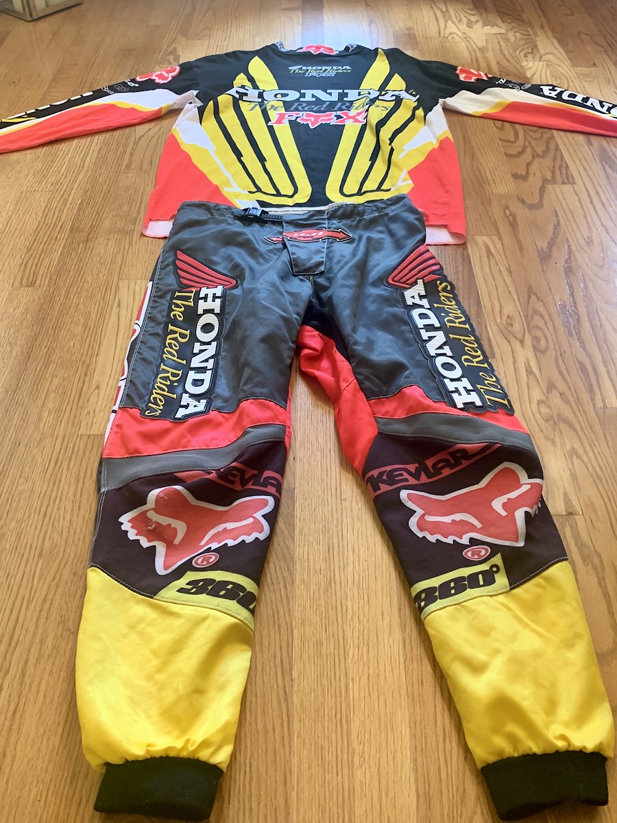 ‘96 Fox 360 Honda THE RED RIDERS gear (L/34) like new condition - For ...