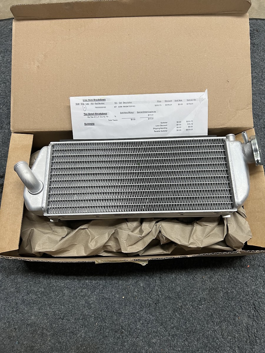 L/R OEM KTM radiators (new in box) - For Sale/Bazaar - Motocross Forums ...
