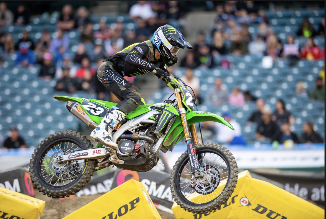 Monster Energy Pro Circuit Kawasaki wasting Ryder D in Futures at the ...