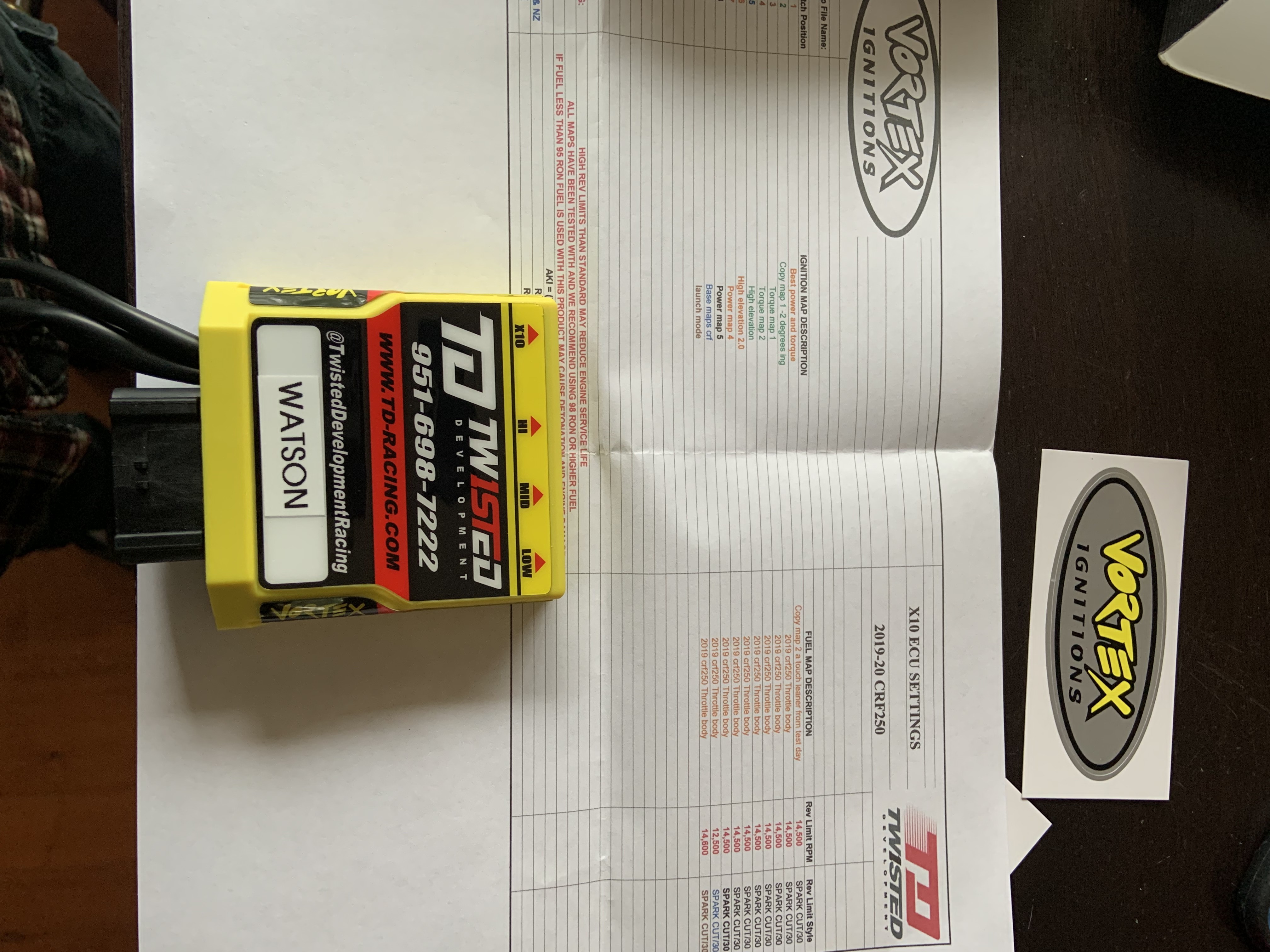 Vortex ecu mapped by twisted - For Sale/Bazaar - Motocross Forums ...