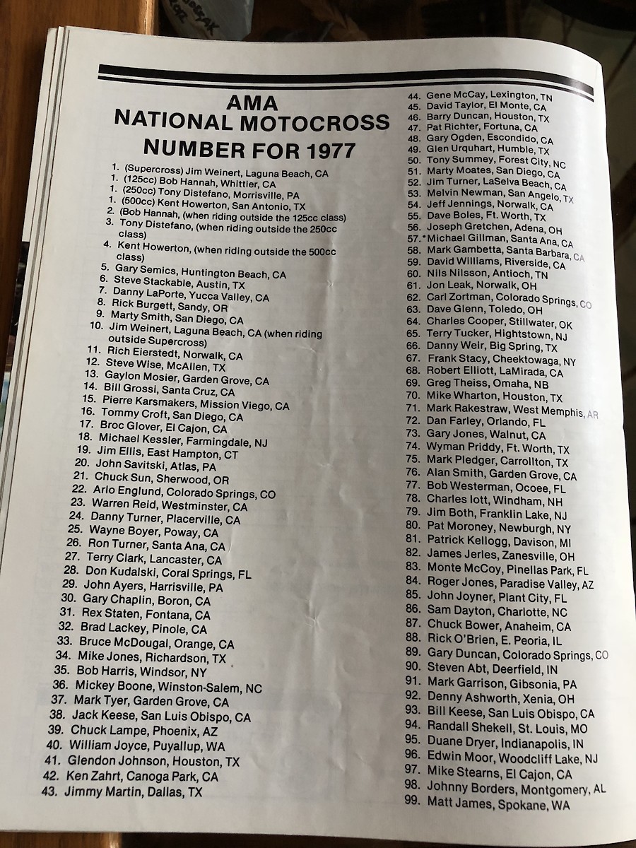 Old Riders Numbers - Moto-Related - Motocross Forums / Message Boards ...