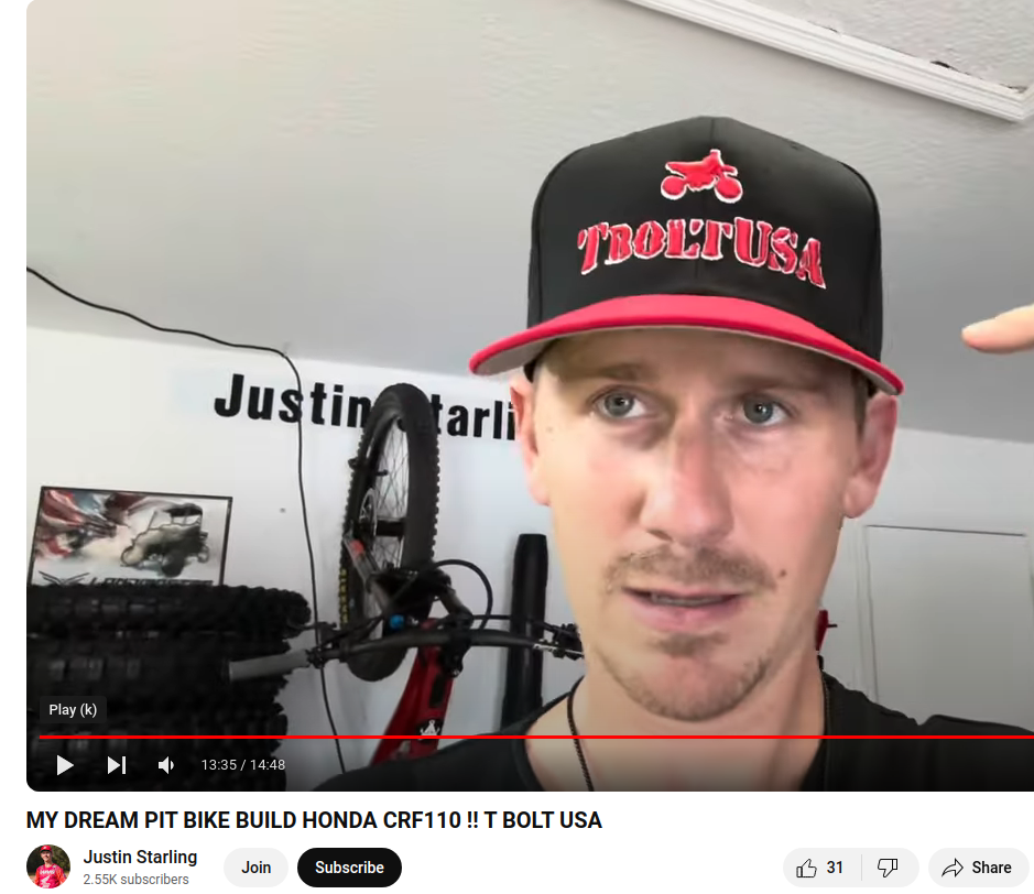 Check out this CRF110 Pitbike build video SX Main event guy Justin ...
