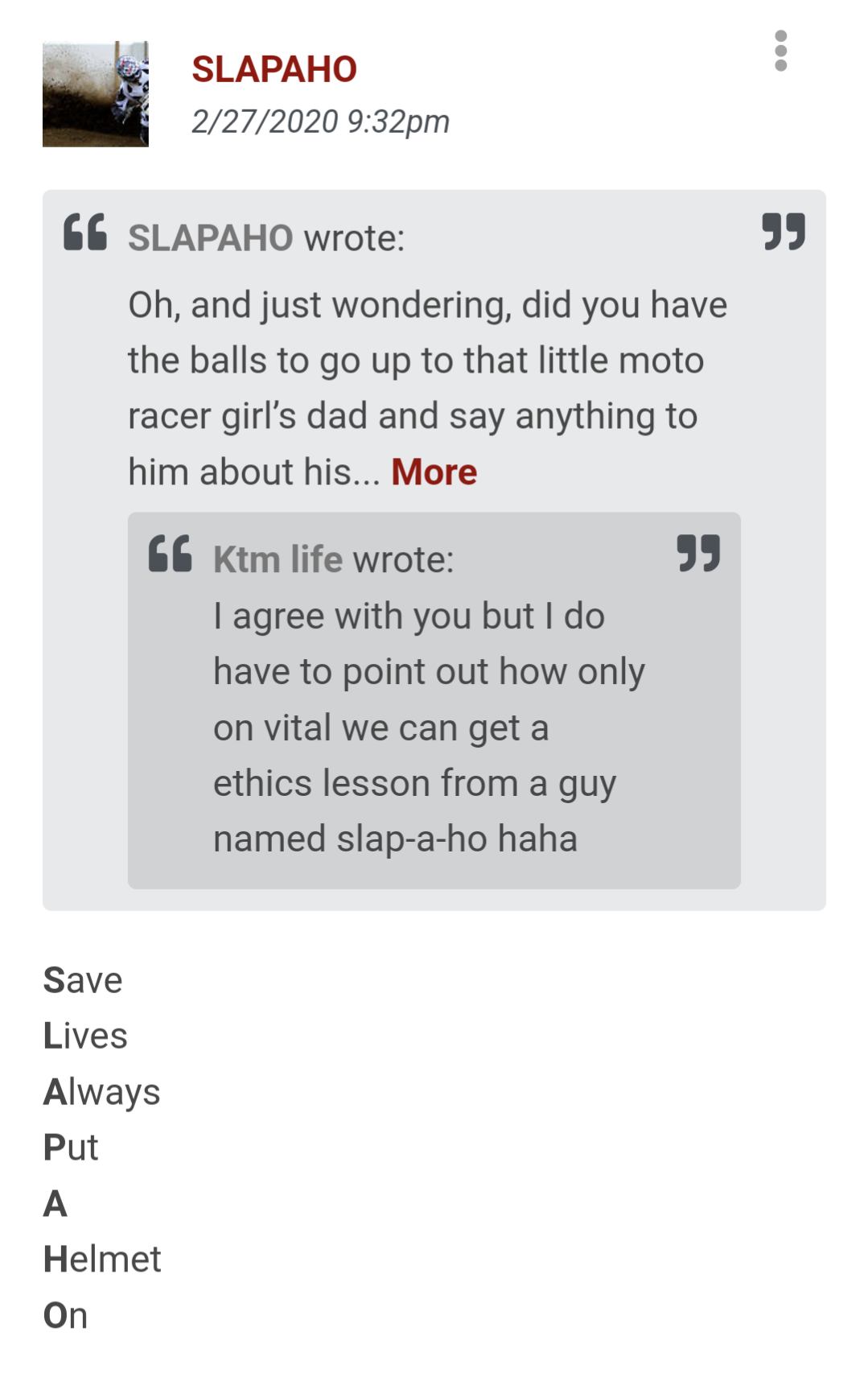 Goon Screen Names at Proride - Moto-Related - Motocross Forums ...