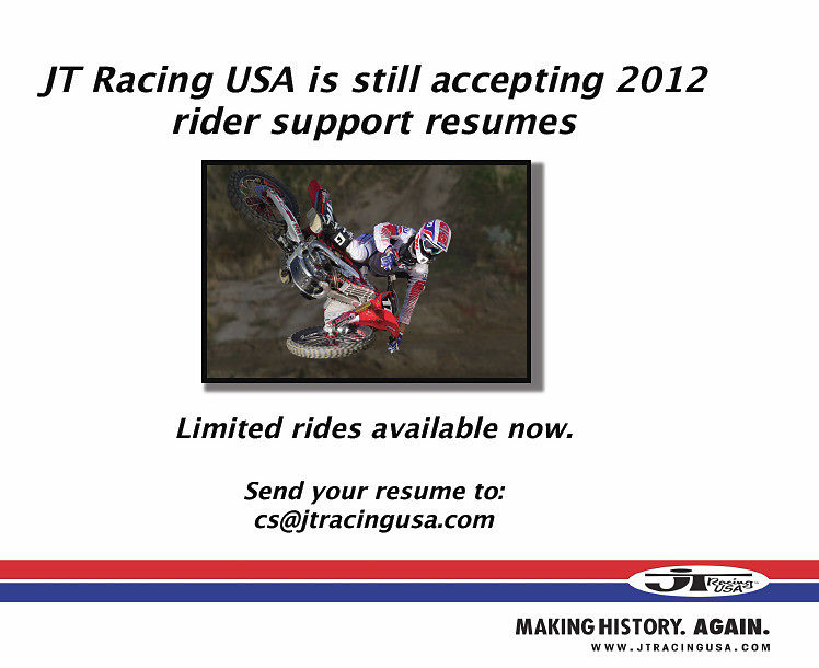 JT Riders Wanted - Motocross News Stories - Vital MX
