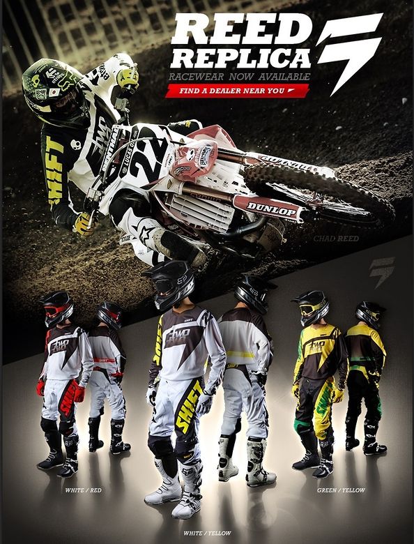 Reed Replica Shift Racewear Now Available - Motocross Press Releases ...