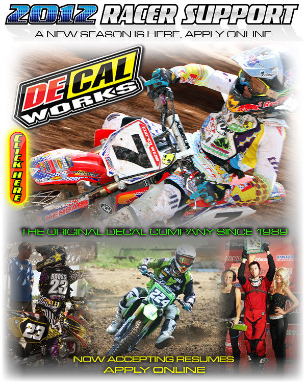 DeCal Works 2012 Racer Support Now Open - Motocross Press Releases ...