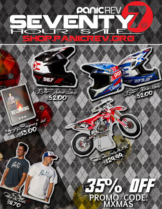 PanicREV's 77 Hour Sale - Motocross Press Releases - Vital MX