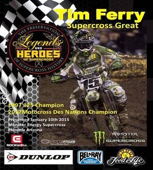 Tim Ferry to be Honored at Phoenix SX - Motocross Press Releases - Vital MX