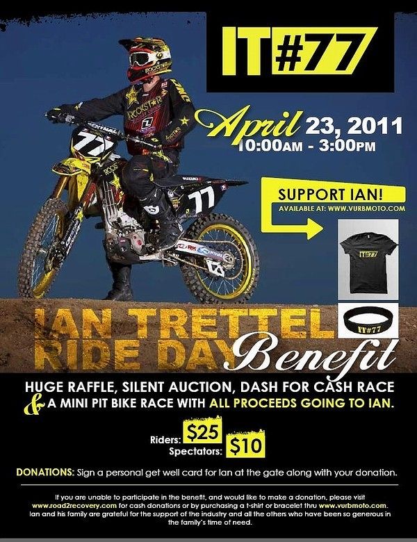 Ian Trettel Ride Day Benefit - Motocross Press Releases - Vital MX