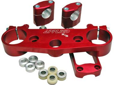 Applied Racing R/S Triple Clamp Kit With Oversized Bar Mounts Red ...