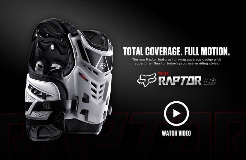 Fresh Gear: Fox Racing Youth Raptor LC Chest Protector - Motocross ...