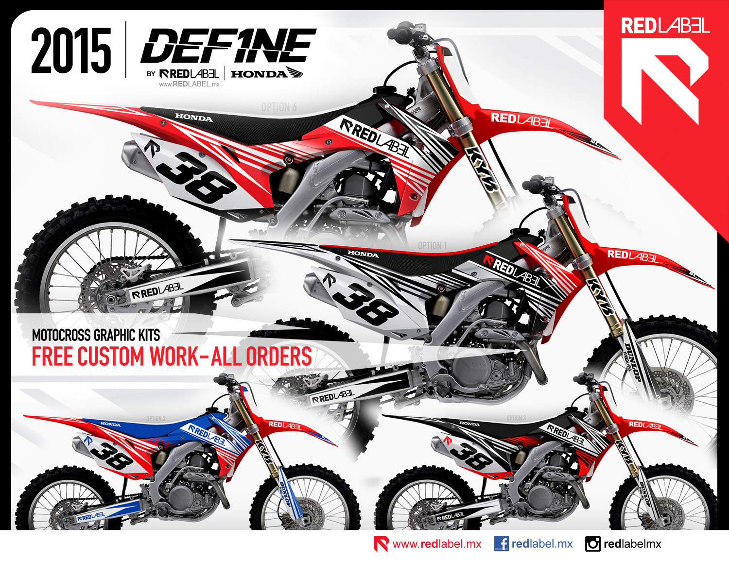 REDLABEL.mx Custom Graphics - New DEFINE 2015 Honda Line of Custom ...