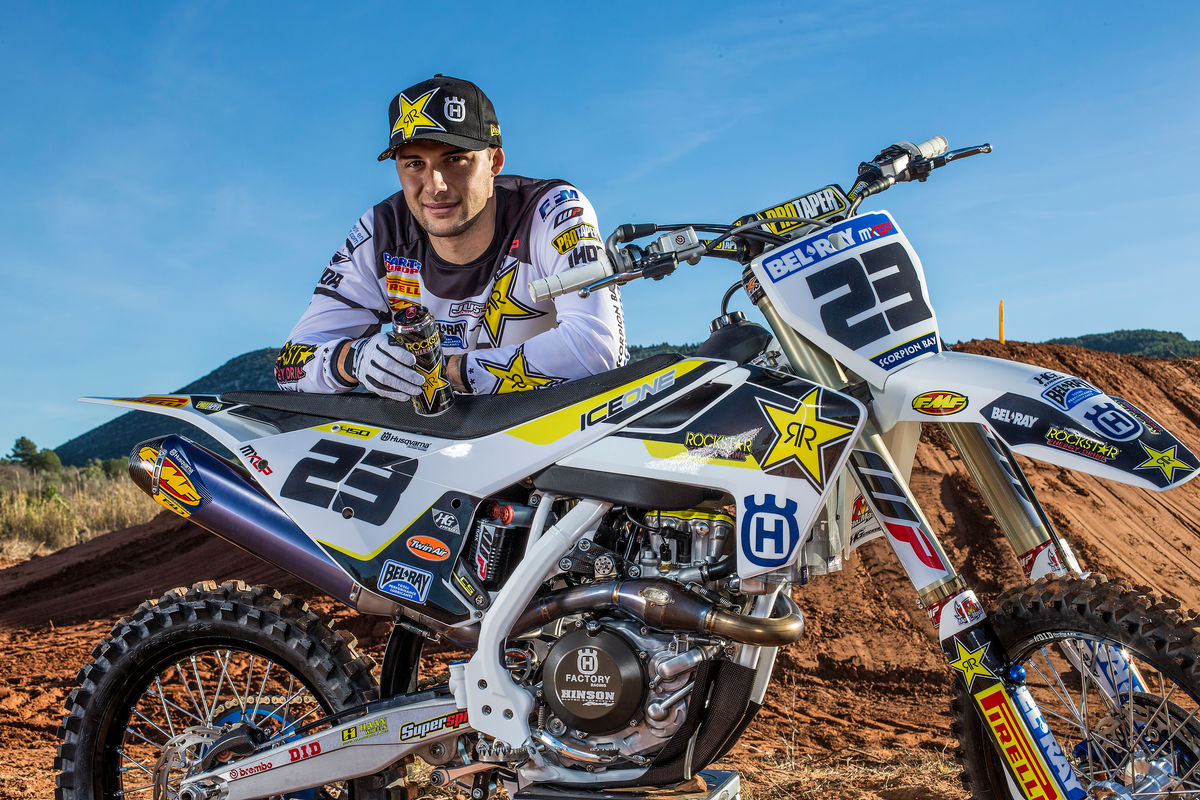 Christophe Charlier and his Rockstar Racing Husqvarna FC 450 - First ...
