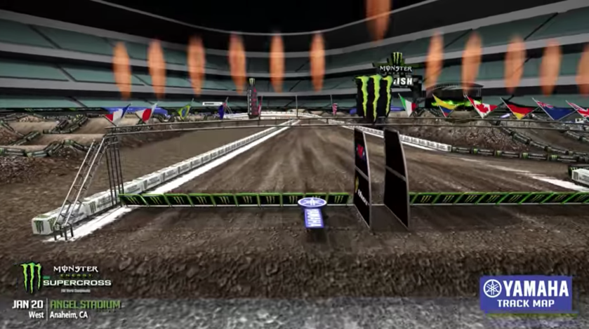 2018 Anaheim 2 Supercross - Animated Track Map - GD2 - Motocross Videos ...